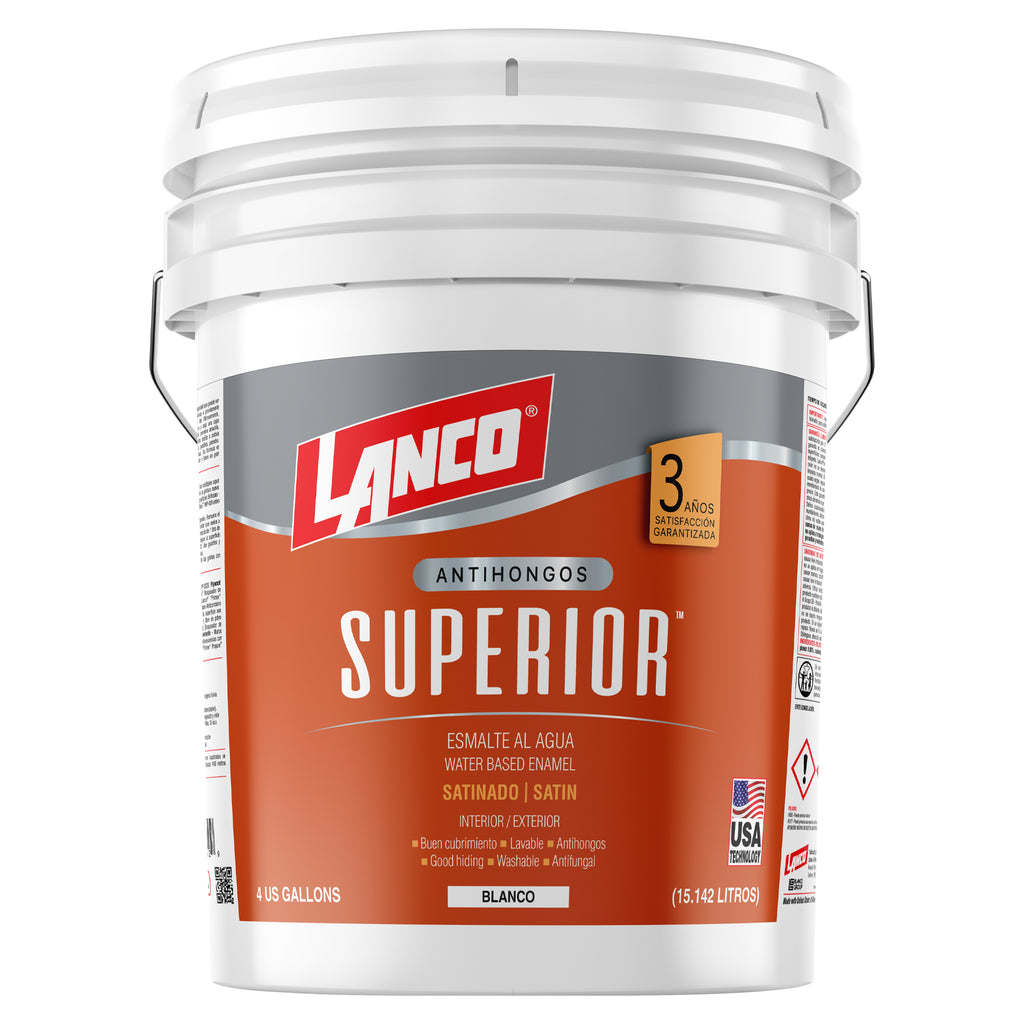 Lanco Esmalte al Agua Superior Satin (Blanco) – Lanco Chile